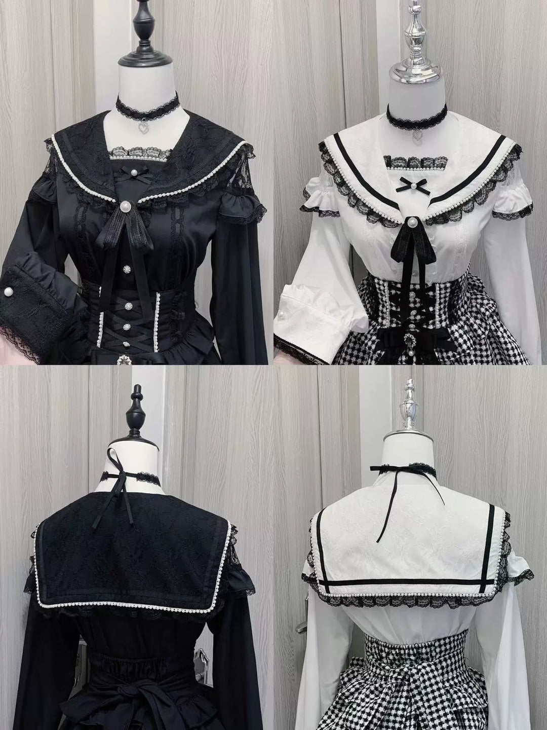 Jirai Kei Blouse Sailor Collar Shirt Long-sleeved Top Jirai Kei Blouse Sailor Collar Shirt Long-sleeved Top